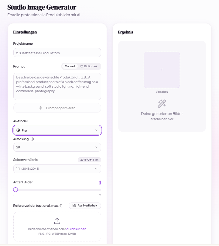 ReadyAiSuite – KI Produktbilder Generator